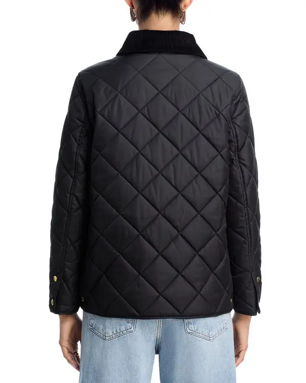 Aqua Quilted Barn Jacket - Black