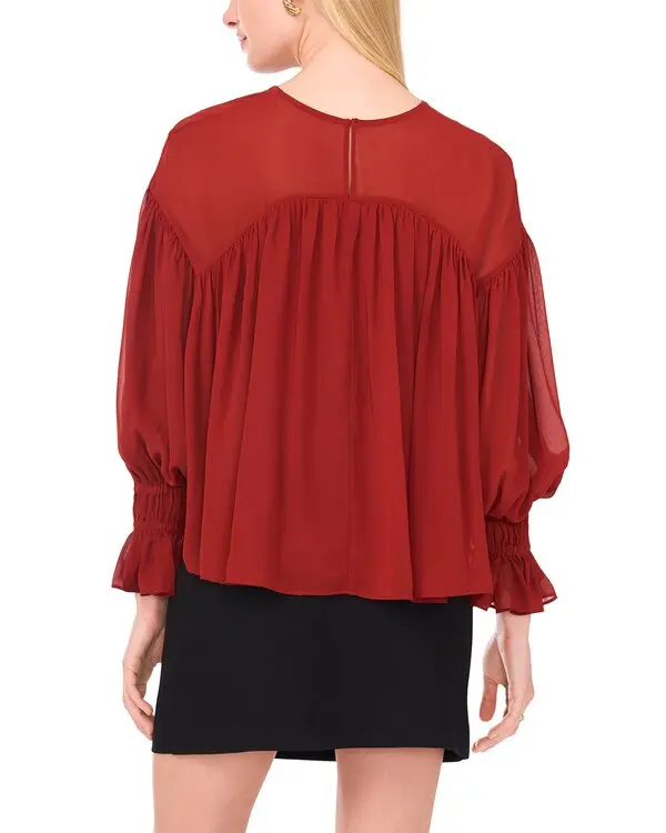 1.State Shirred Yoke Blouse
