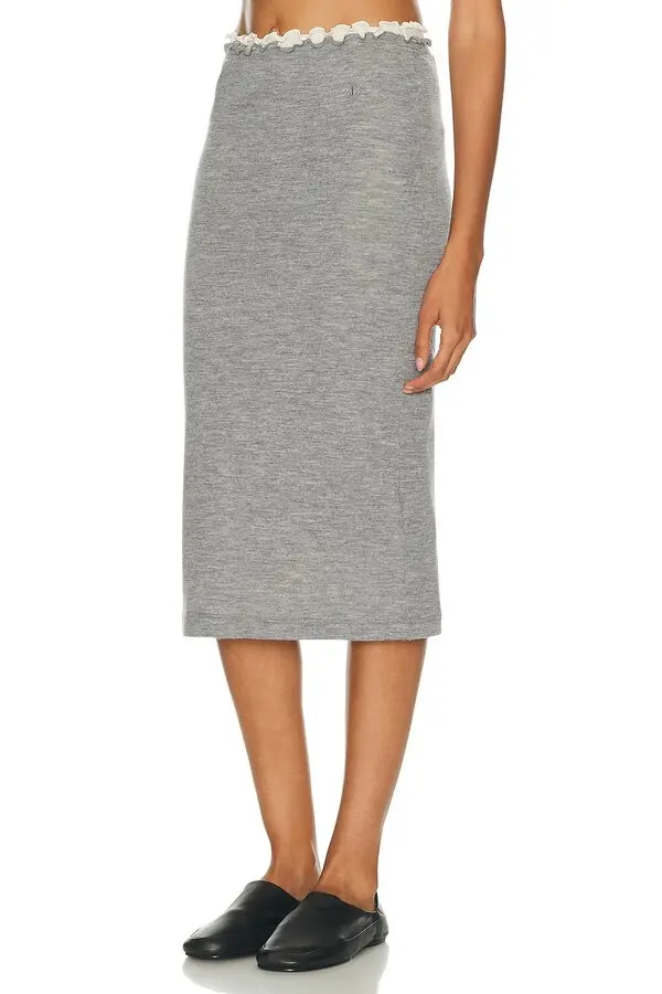 JIL SANDER Double Layer Jersey Skirt