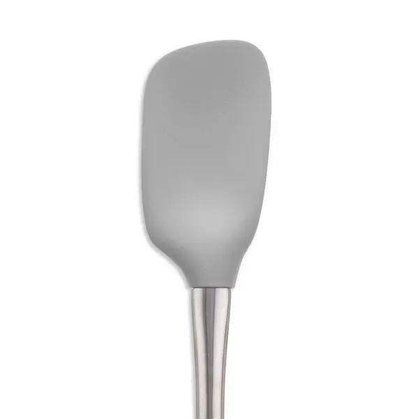 TOVOLO Flex Core Stainless Steel Handled Spoonula - Oyster Gray