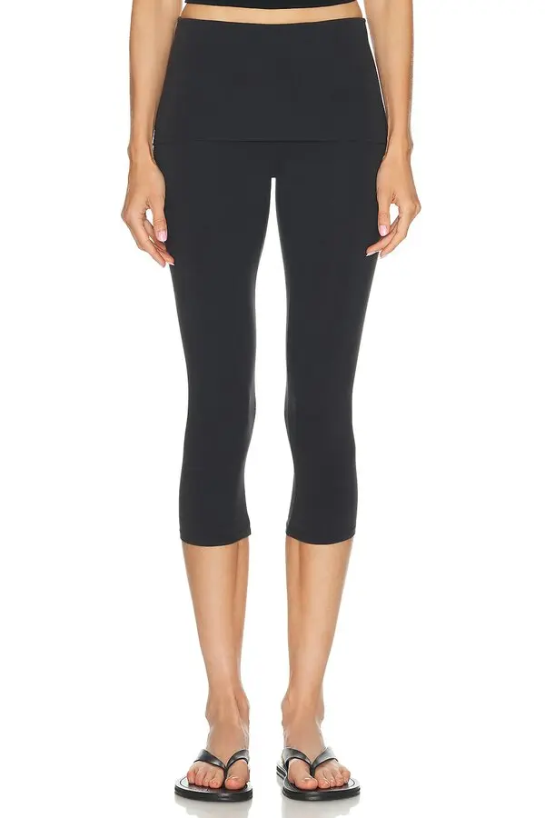 SKIMS Cotton Jersey Foldover Capri Pant