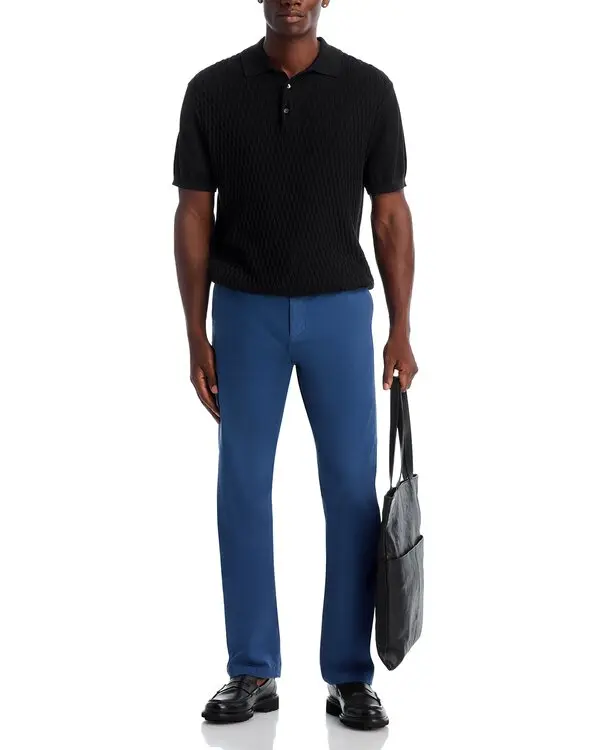 Peter Millar Signature Sateen Flat Front Trousers - Navy