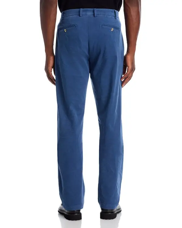 Peter Millar Signature Sateen Flat Front Trousers - Navy