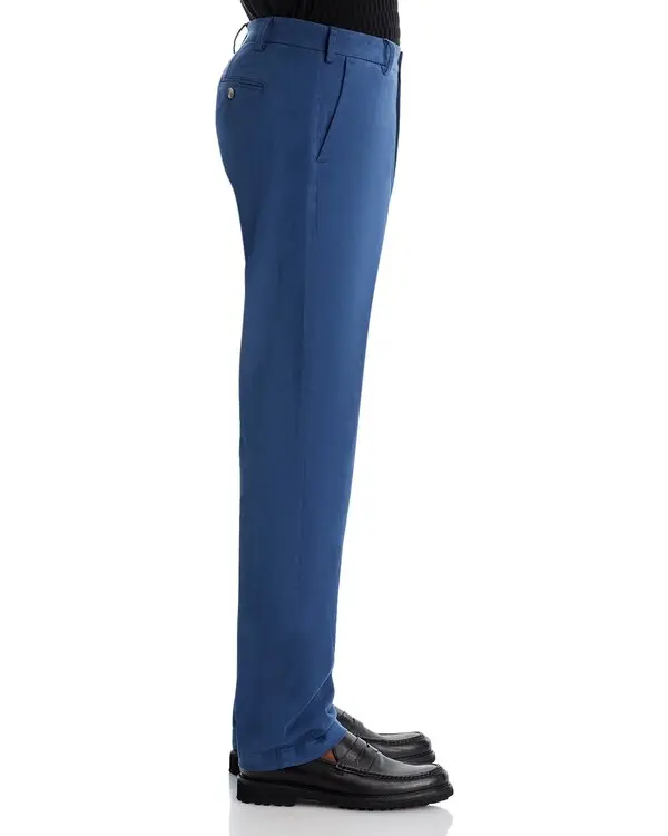 Peter Millar Signature Sateen Flat Front Trousers - Navy