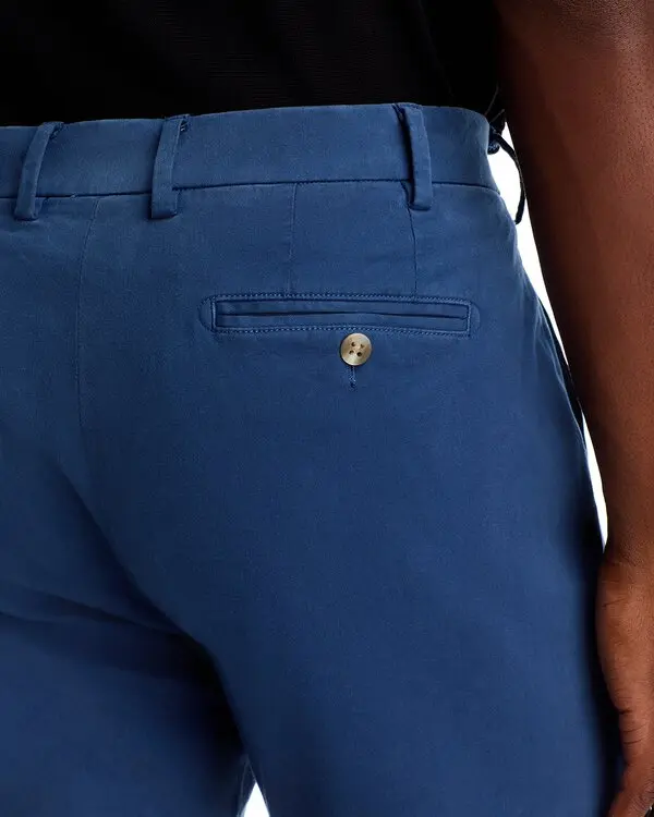 Peter Millar Signature Sateen Flat Front Trousers - Navy