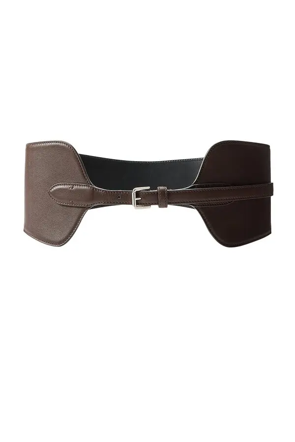 Ralph Lauren Corset Belt In Chocolate - Mocha