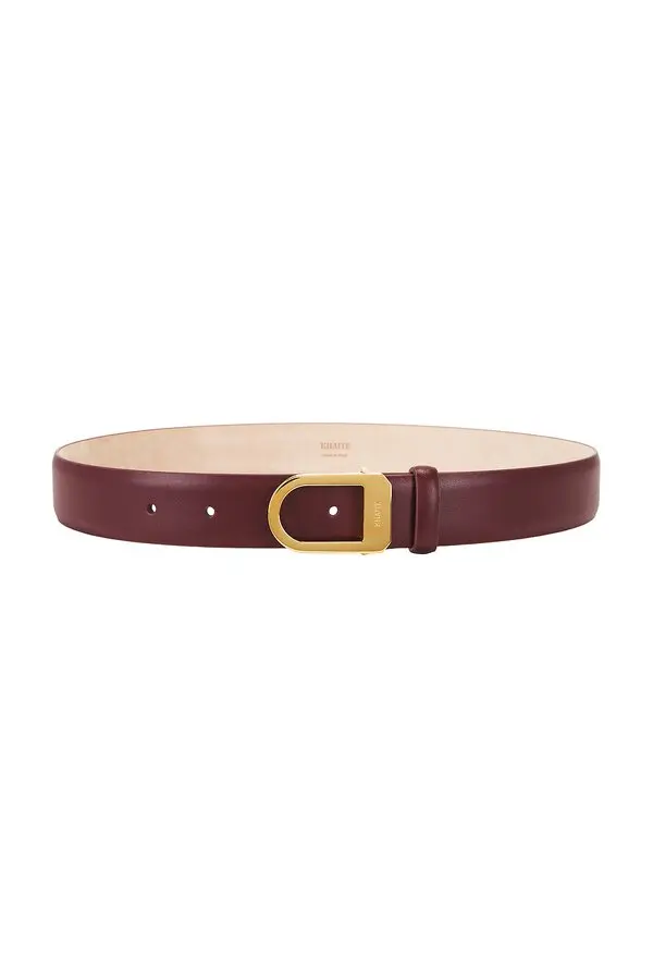 Khaite Saddle Gold Belt - Oxblood