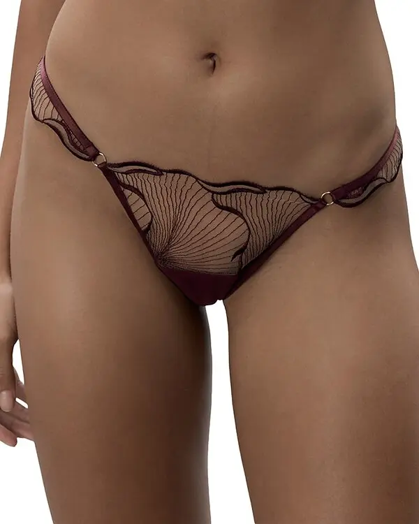 Bluebella Marabel Thong - Cherry Lacquer/sheer