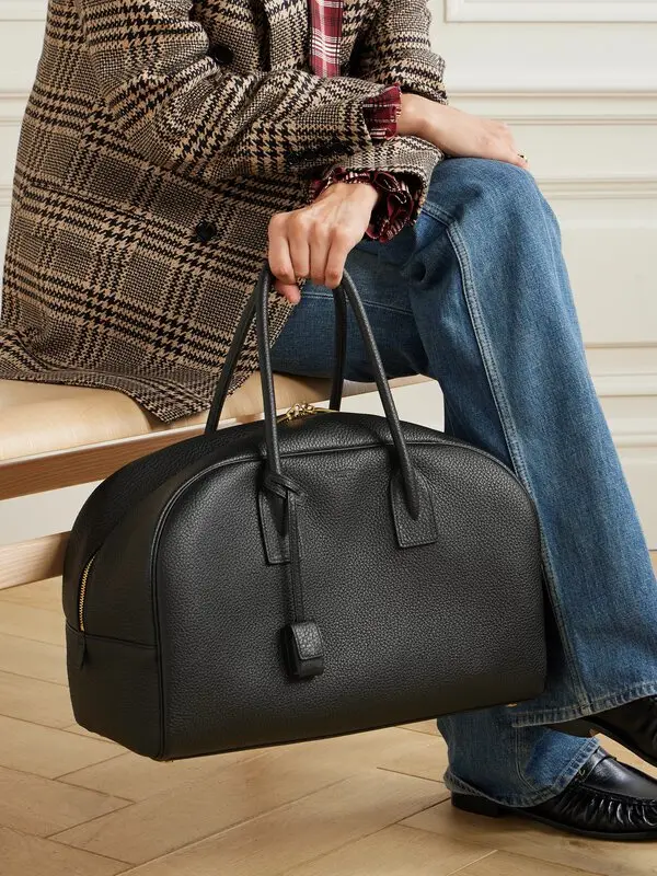 Saint Laurent Boston Textured-leather Tote