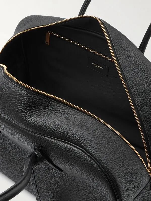 Saint Laurent Boston Textured-leather Tote
