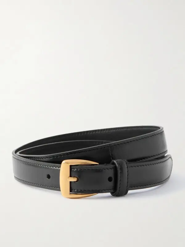 Saint Laurent Leather Belt - Black