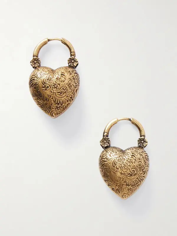 Chloé Heart-shaped Earrings - Gold