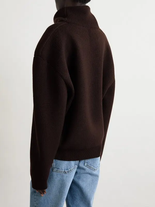 Saint Laurent Ribbed Wool Turtleneck Sweater