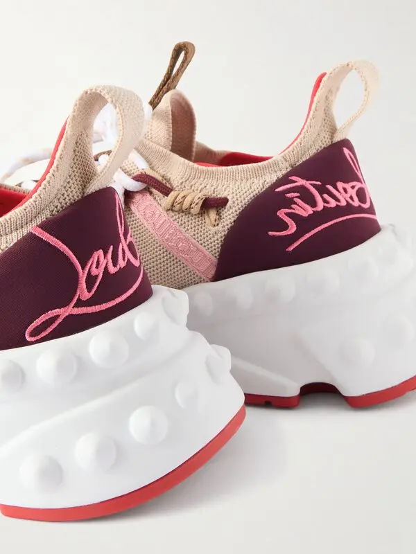 CHRISTIAN LOUBOUTIN Trailnrun Studded Sneakers - Neutrals