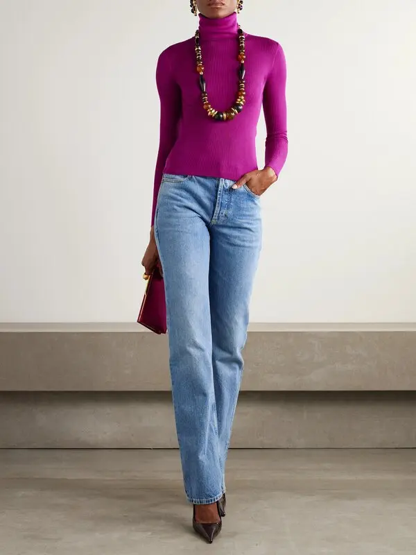Saint Laurent Nico Mid-rise Straight-leg Jeans - Blue