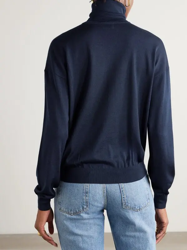 Saint Laurent Wool, Cashmere, And Silk-blend Turtleneck Sweater