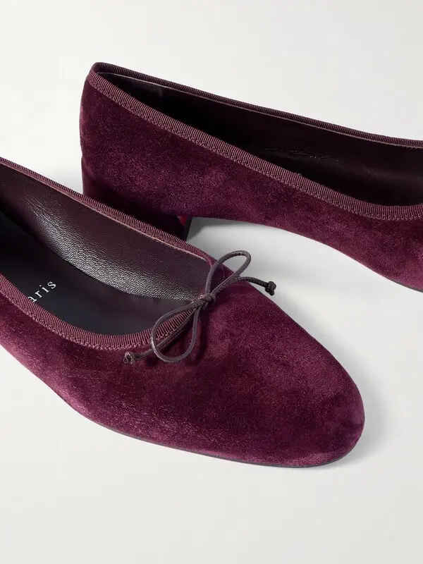 CHRISTIAN LOUBOUTIN Sweetie Jane Suede Ballet Flats - Purple