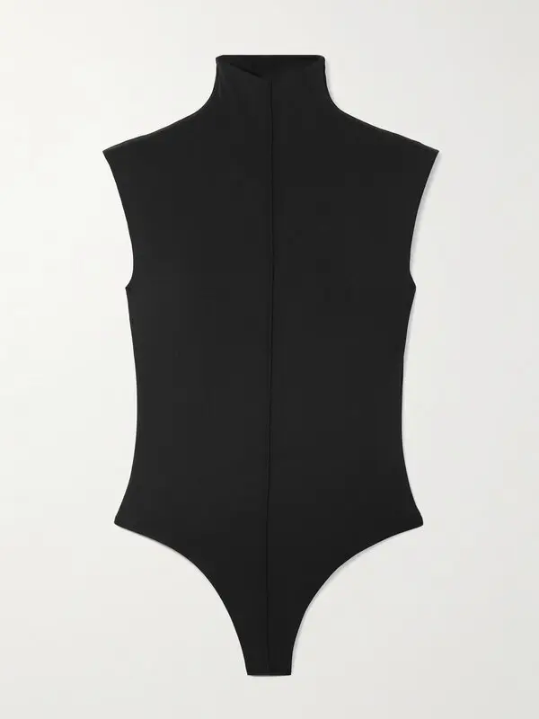 Wardrobe.NYC Jersey Turtleneck Bodysuit - Black