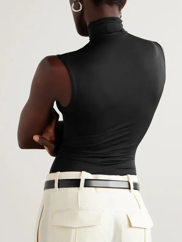 Wardrobe.NYC Jersey Turtleneck Bodysuit - Black