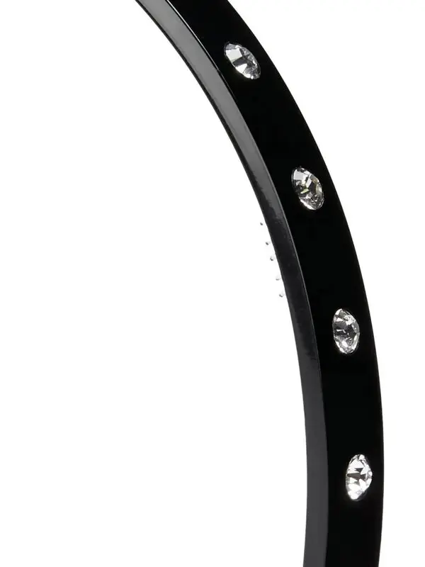 MAISON MICHEL Crystal-embellished Headband - Black