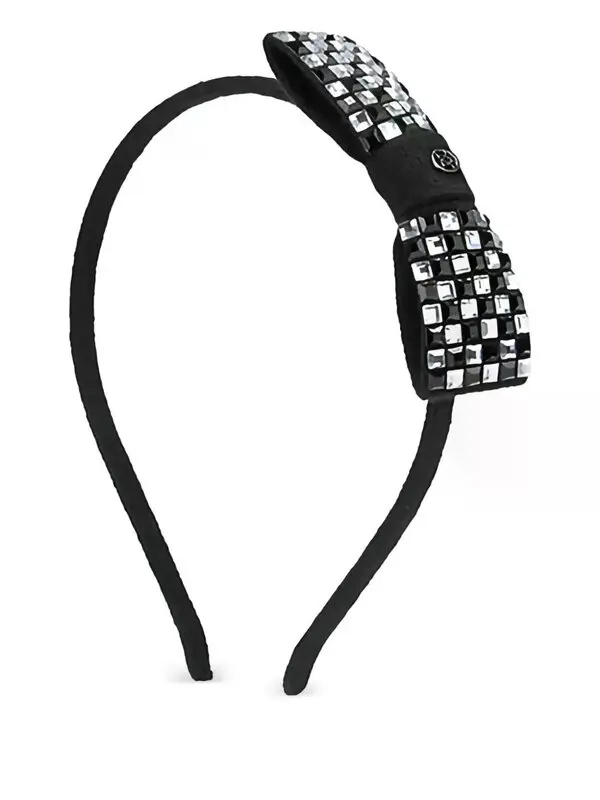 MAISON MICHEL Mackenzie Crystal-embellished Headband - Black