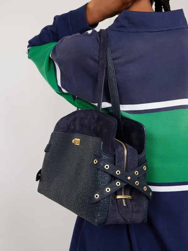 ANYA HINDMARCH Wilson Textured-leather And Suede Tote