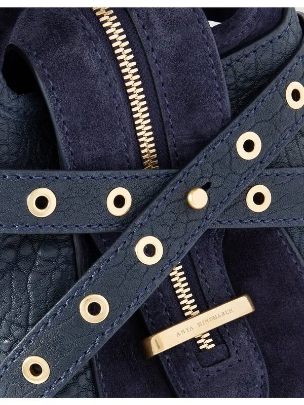 ANYA HINDMARCH Wilson Textured-leather And Suede Tote
