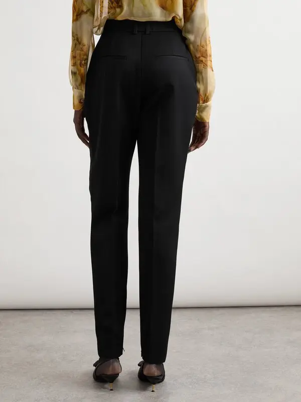 Saint Laurent Grain De Poudre Wool Tapered Trousers