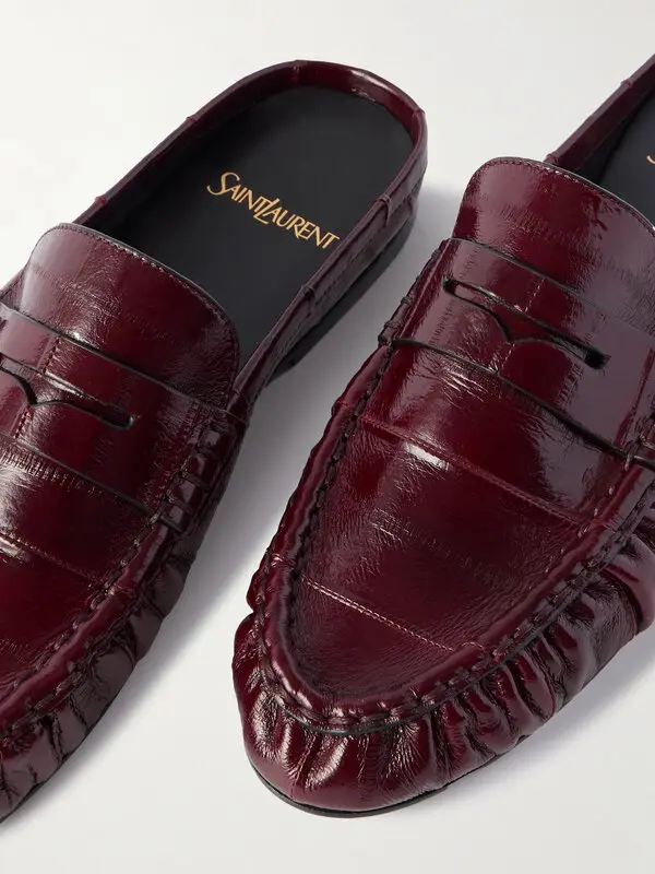 Saint Laurent Le Loafer Eel Slippers