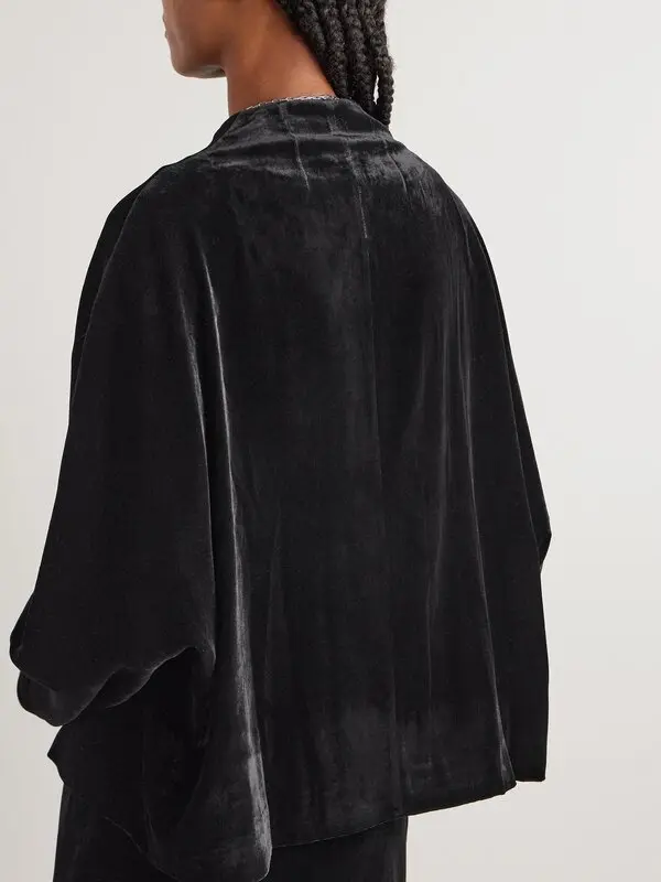 Le Kasha Dodav Velvet Wrap Jacket