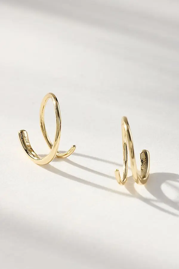 ANA LUISA Harley Double Hoop Earrings - Gold