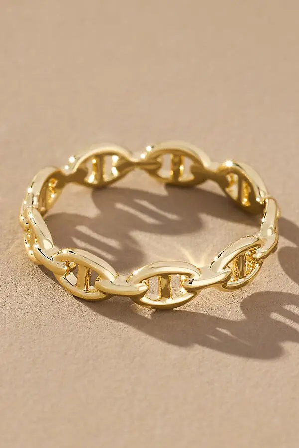ANA LUISA Iver Anchor Chain Ring - Gold