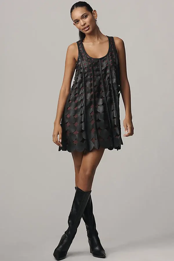 leather swing dress Maeve Faux Sleeveless In Black - 68% Off resort-babe-favourites