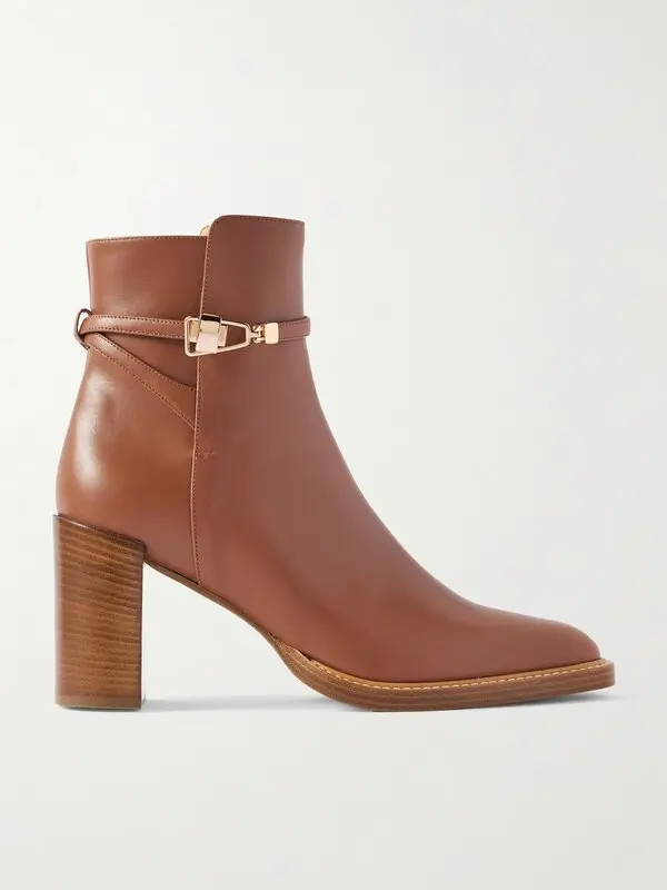 Gabriela Hearst Nina Leather Ankle Boots - Brown