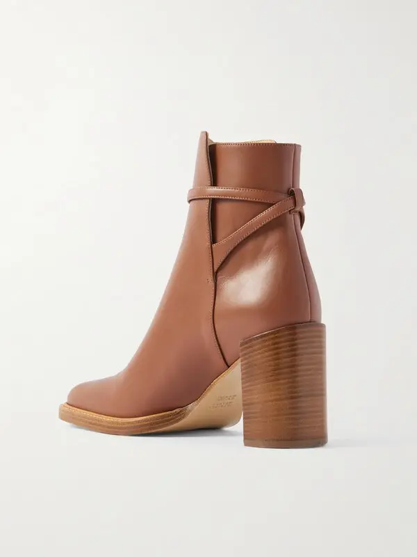 Gabriela Hearst Nina Leather Ankle Boots - Brown