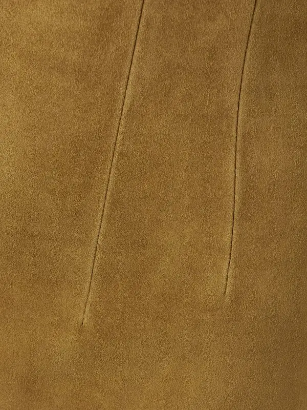 Khaite Loxley Suede Maxi Skirt