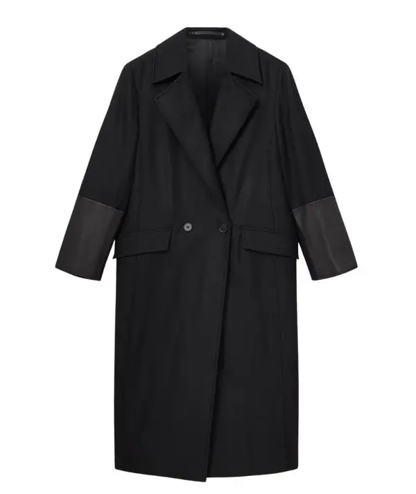 ALLSAINTS Sellma Double Breasted Italian Wool Coat