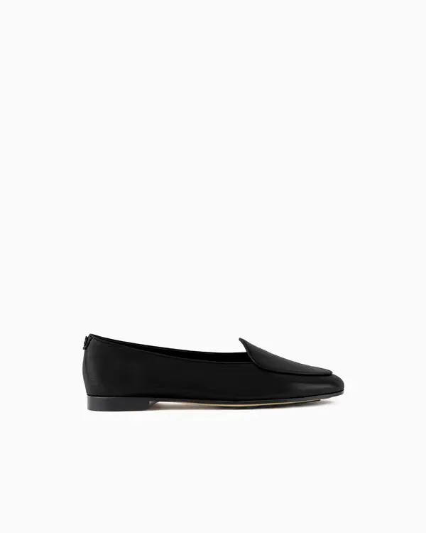 Giorgio Armani Textured Patent-leather Loafers
