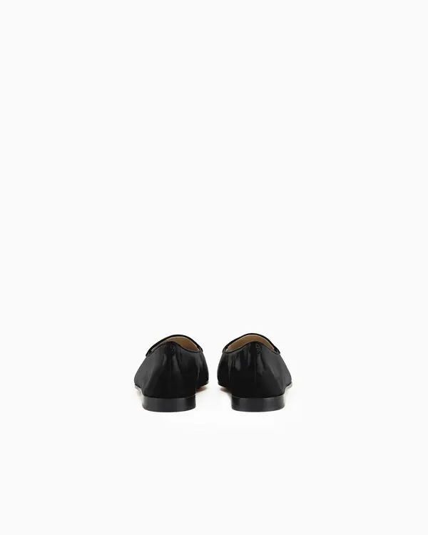 Giorgio Armani Textured Patent-leather Loafers