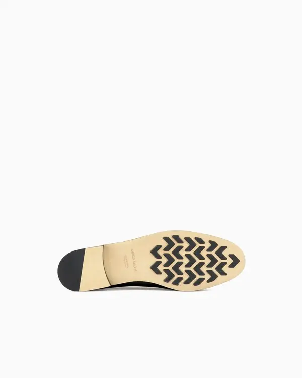 Giorgio Armani Textured Patent-leather Loafers