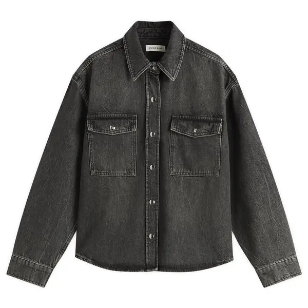 ANINE BING Paxton Denim Shirt - Washed Black