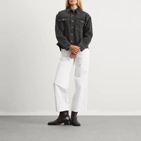 ANINE BING Paxton Denim Shirt - Washed Black