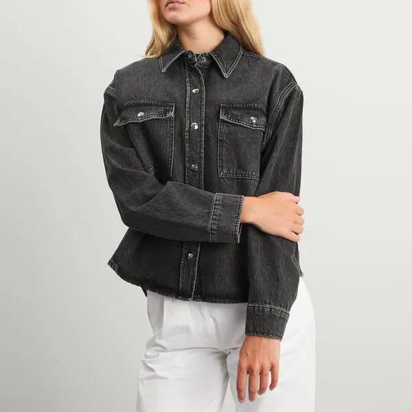 ANINE BING Paxton Denim Shirt - Washed Black