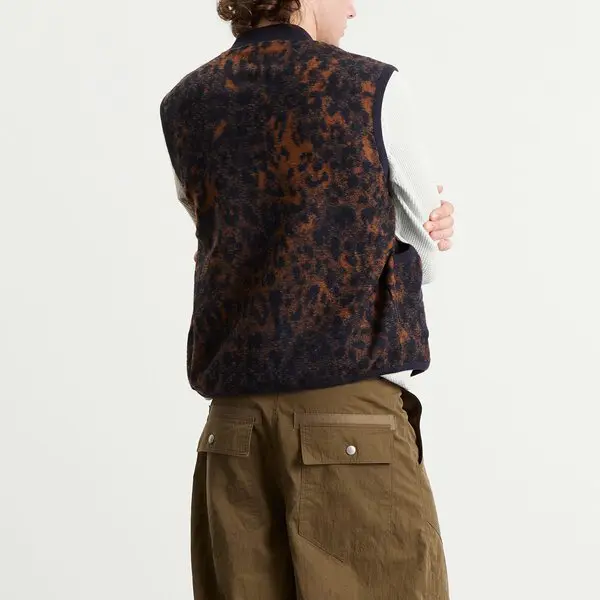 Universal Works Night Leopard Zip Waistcoat