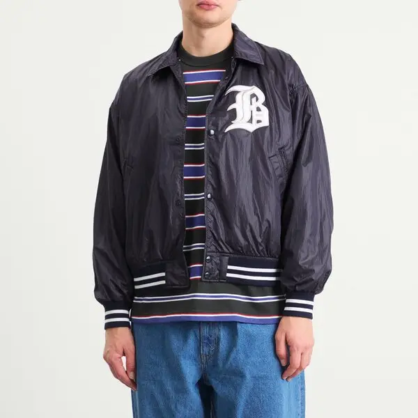 BEAMS Satin Varsity Jacket