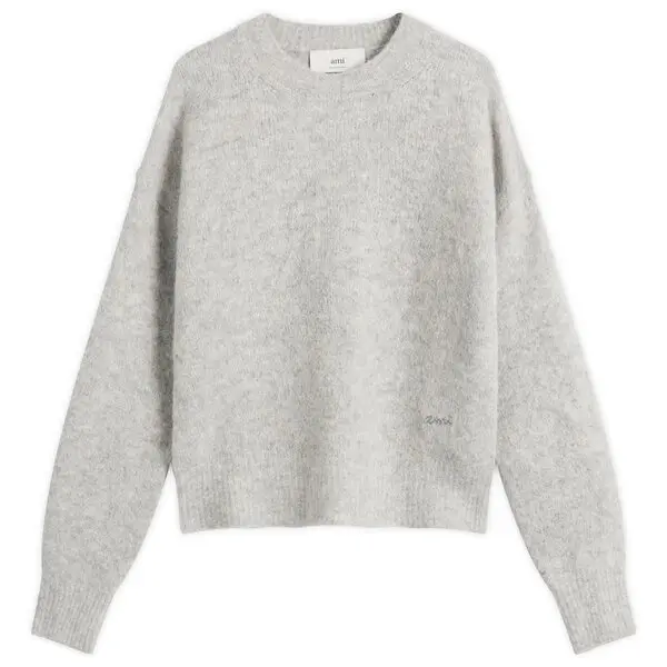 Ami Wool And Alpaca Knit Crew Neck Jumper