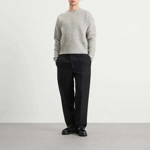 Ami Wool And Alpaca Knit Crew Neck Jumper