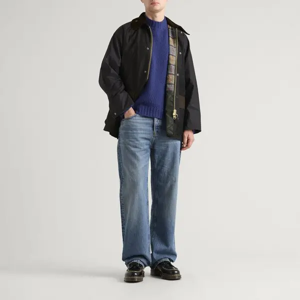 Barbour Patchwork Os Bedale Wax Jacket - Sage Multi