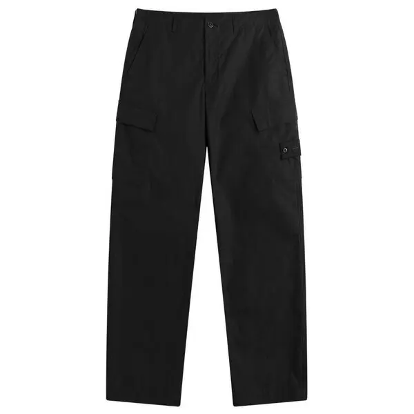 Stone Island Ghost Weatherproof Cotton Canvas Cargo Trousers - Black