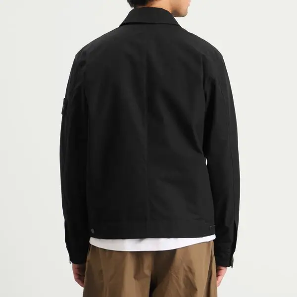 Stone Island Ghost Weatherproof Cotton Canvas Shirt Jacket - Black